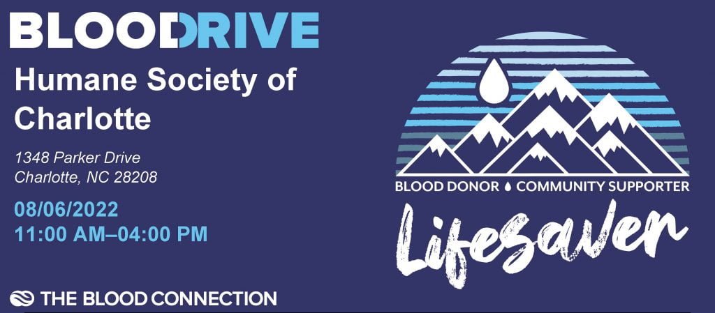The Blood Connection - Blood Drive | Humane Society of Charlotte
