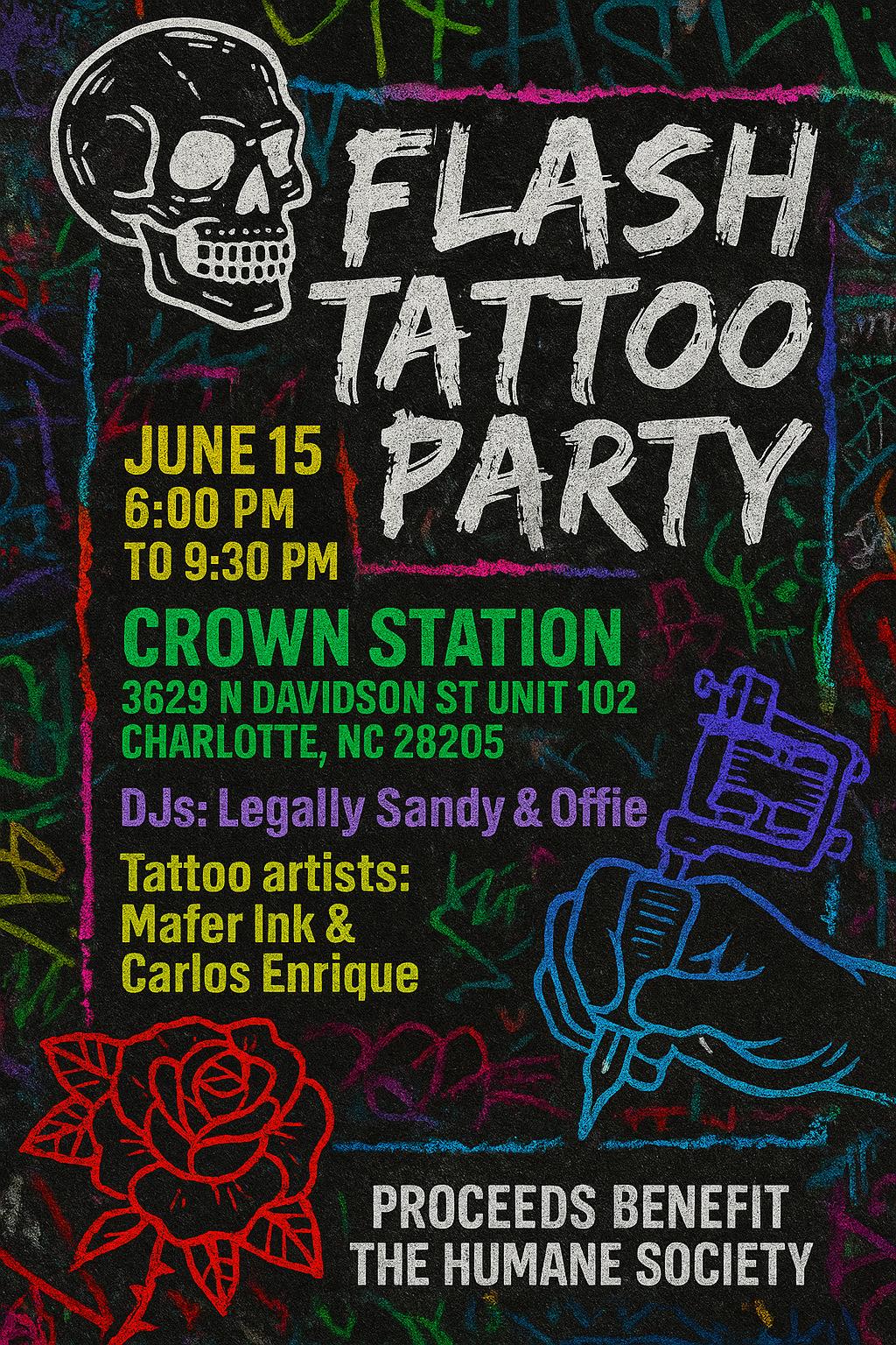 Flash Tattoo Party to Benefit HSC | Humane Society of Charlotte